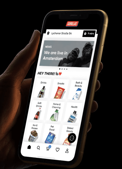 Gorillas: nuova app per la spesa online- Notize.business.it